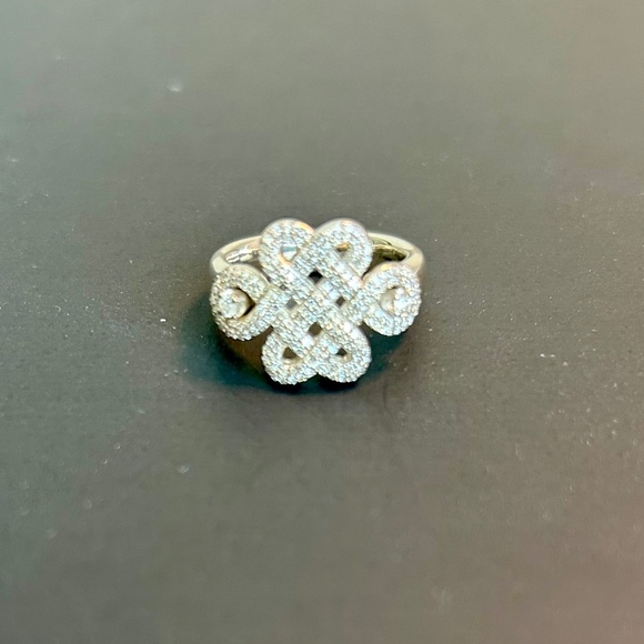 SLANE | Jewelry | Slane Sterling Pave Eternity Knot Ringsize 6 | Poshmark